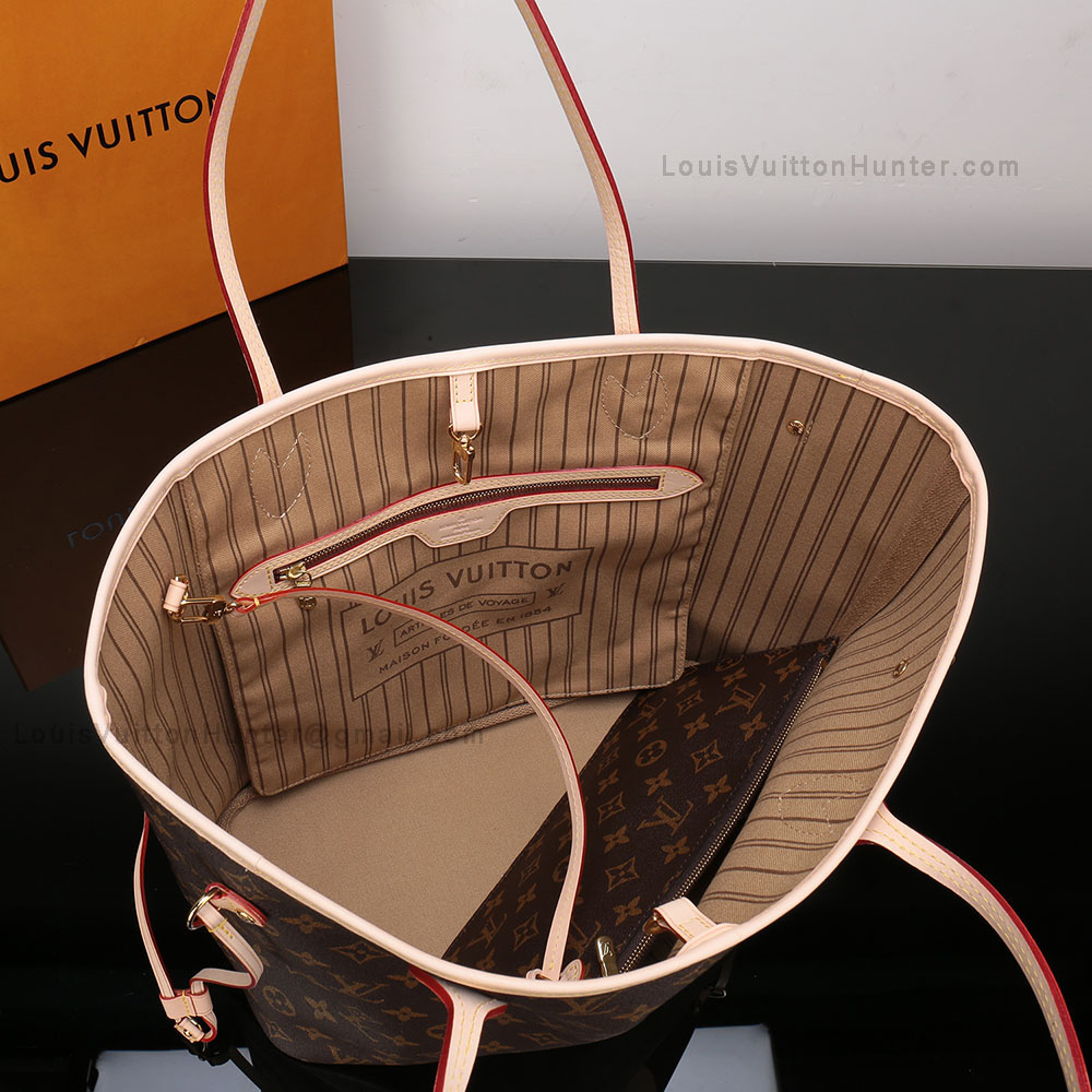 High-End Monogram Canvas Neverfull MM Beige M40995 - Louis Vuitton Replica